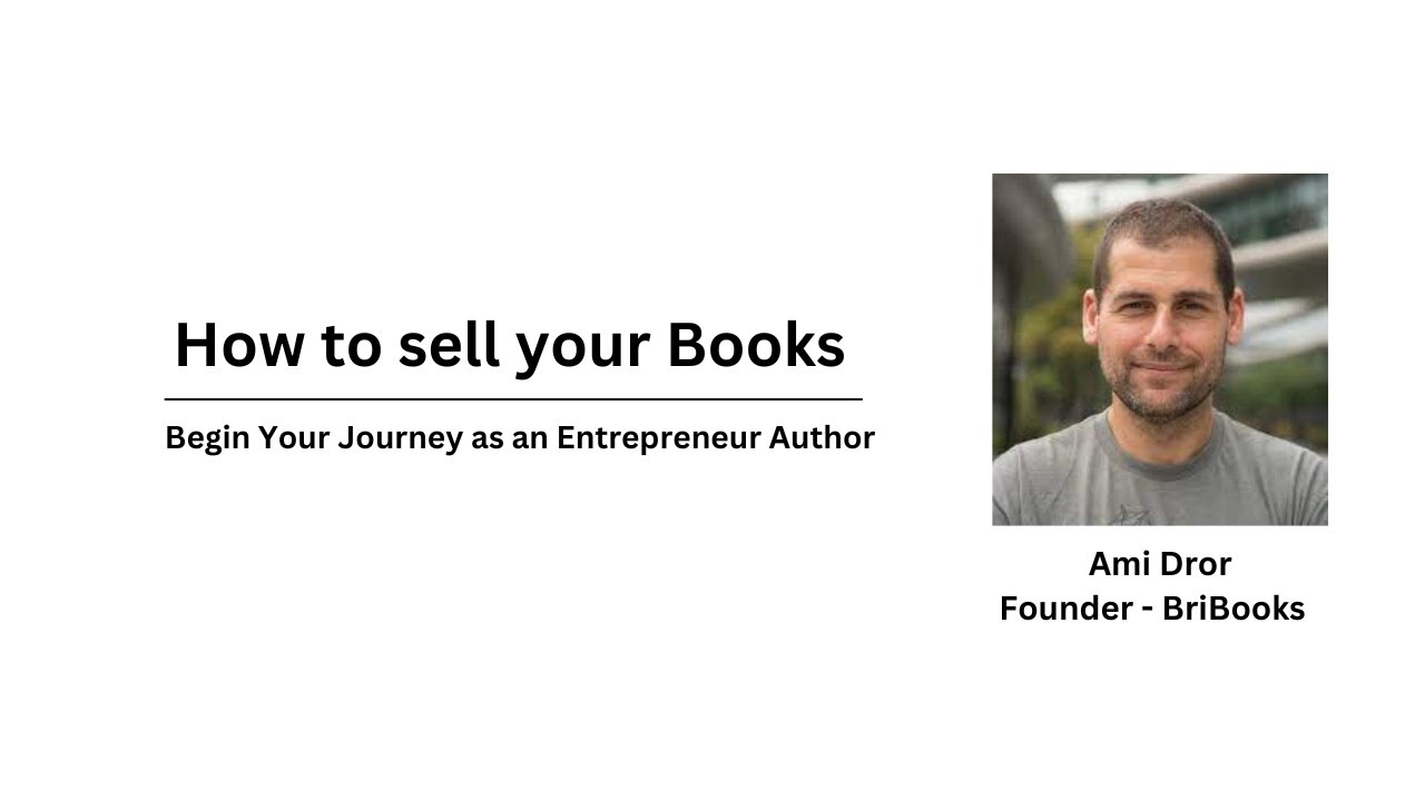 How to sell your first Book - By Ami Dror - YouTube