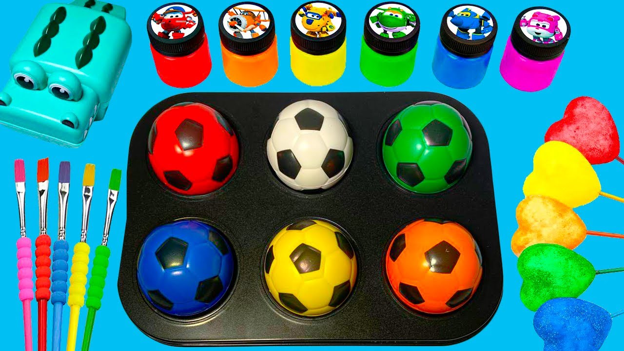 Satisfying DIY Video | How To Make Rainbow Soccer Balls With Glitter ...