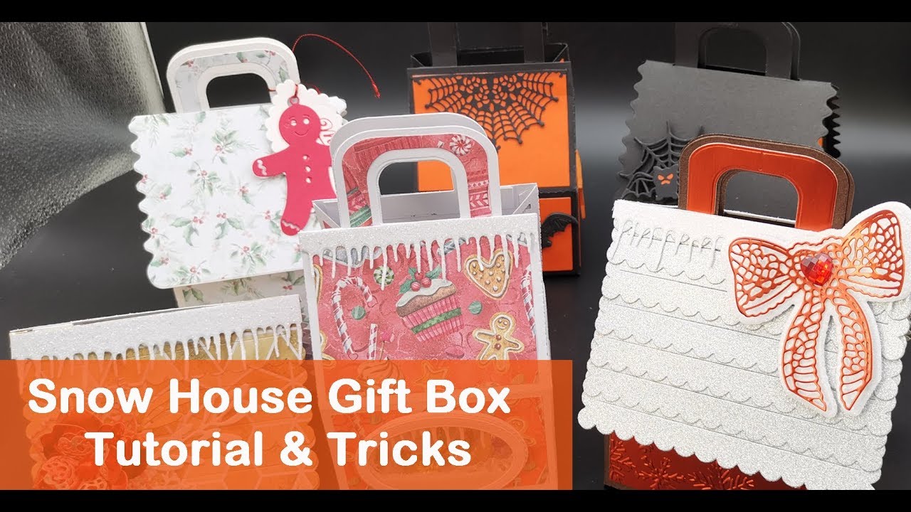 EASY Snow House Gift Box Tutorial and Tricks - YouTube