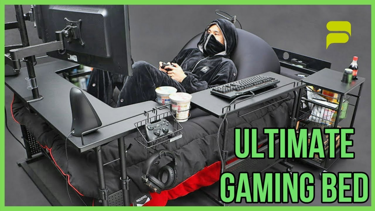 Ultimate Gaming Bed for a Real Lazy Gamers - YouTube