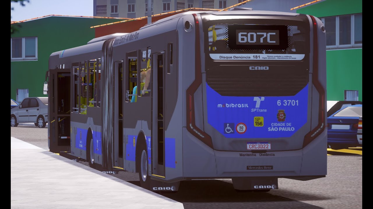 CAIO MILLENNIUM V O500UA - Mobibrasil | 607C - Projeto SP V2 - Proton Bus Simulator - YouTube