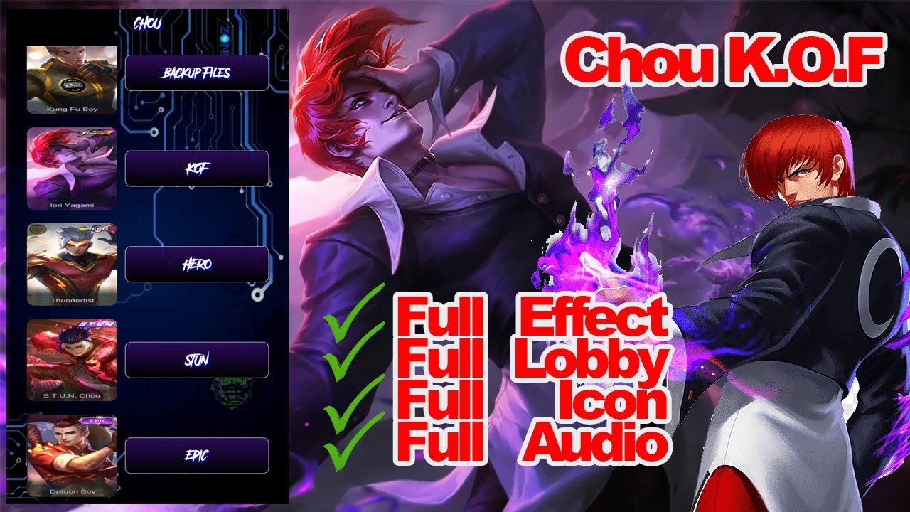 gratis unlock all skin full effect chou kof - YouTube