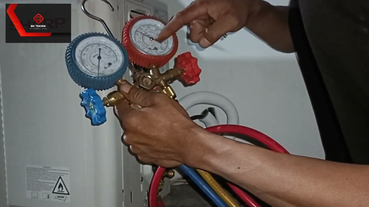 Cara Menyimpan Preon Di Dalam Kompresor, Menggunakan Alat. Service AC ...