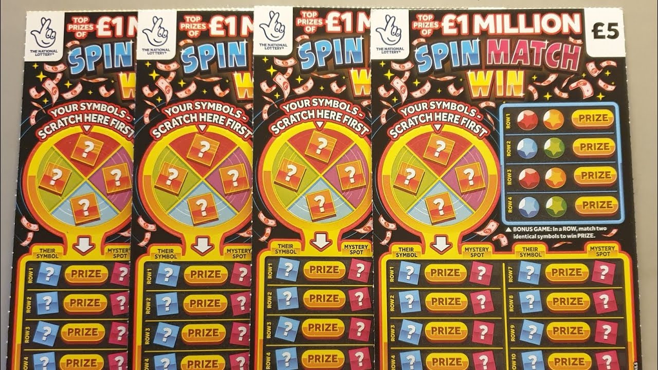 New £5 Lottery Scratch Cards. £20 of the new Spin, Match, Win scratch ...