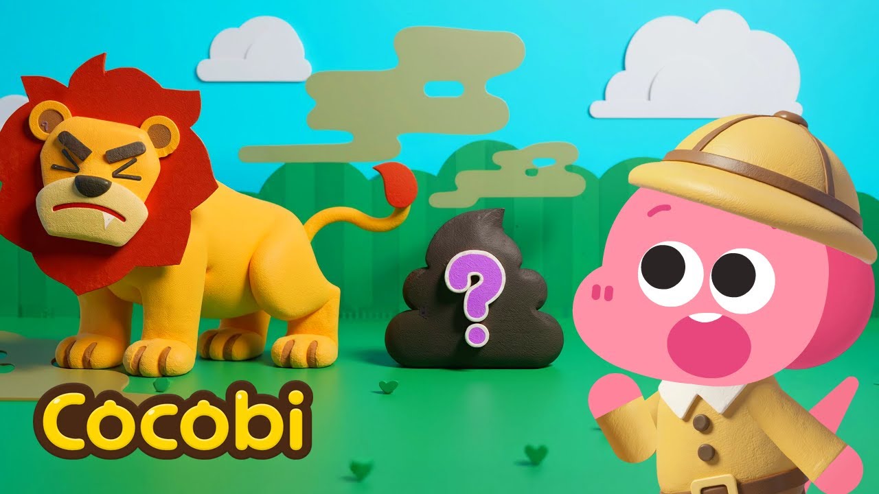 What Makes Lion Poop Smell Bad?🤮 + More Fun Songs for Kids | Cocobi ...