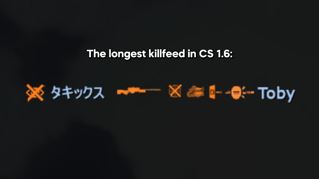 How to repeat the longest killfeed in CS 1.6 - YouTube
