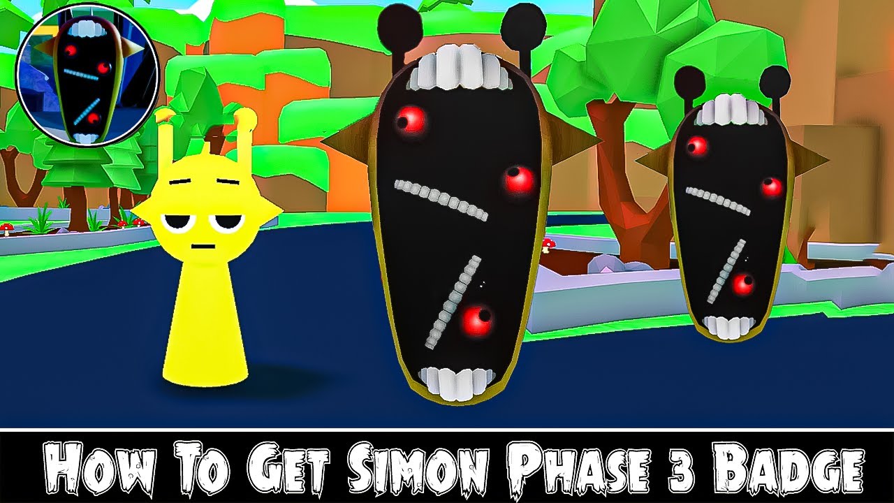 How To Get Simon Phase 3 Badge & Animations In 3D Sprunki Sim + RP ...
