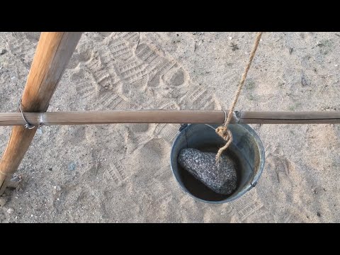 Bamboo A-Frame Level for Outlining Contour Ditch Irrigation Rain Water ...