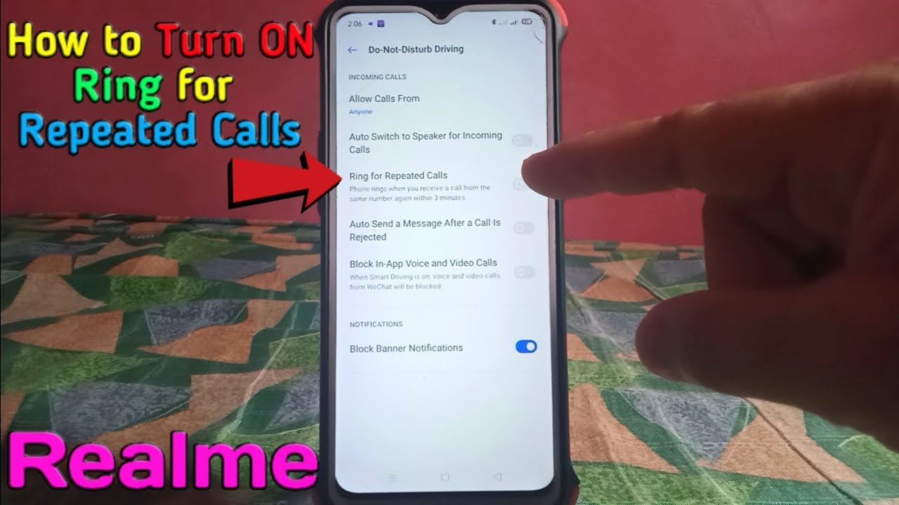 How to Turn ON Ring for Repeated Calls when Smart Driving is ON in ...