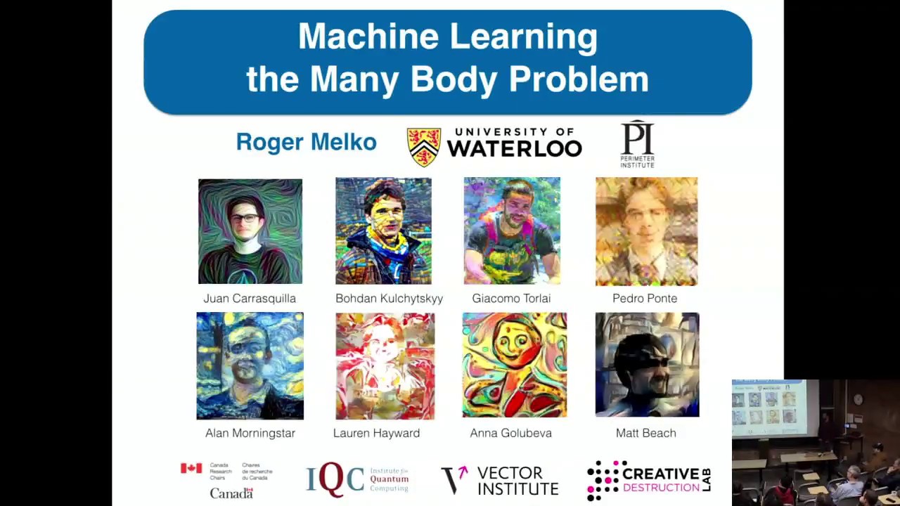 Colloquium: Roger Melko, December 7, 2017 - YouTube