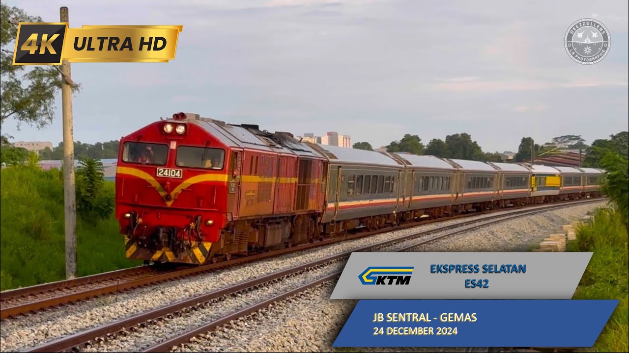 (4K) KTMB | ES42 | JB Sentral - Gemas | Johor Bahru | 24 December 2023 - YouTube