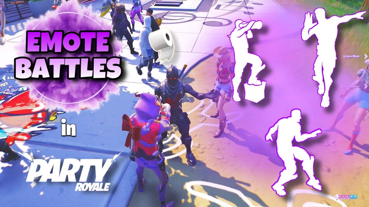 Rare Emote Battles in Party Royale #2 (Copying Every Emote) - YouTube