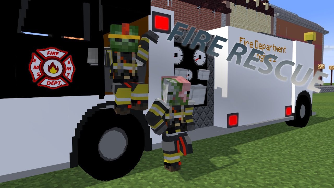 Monster School Shorts. FIRE RESCUE - YouTube