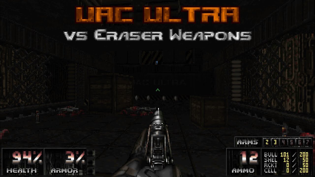 Doom | Eraser NUGHUD test, UAC Ultra map02 - YouTube