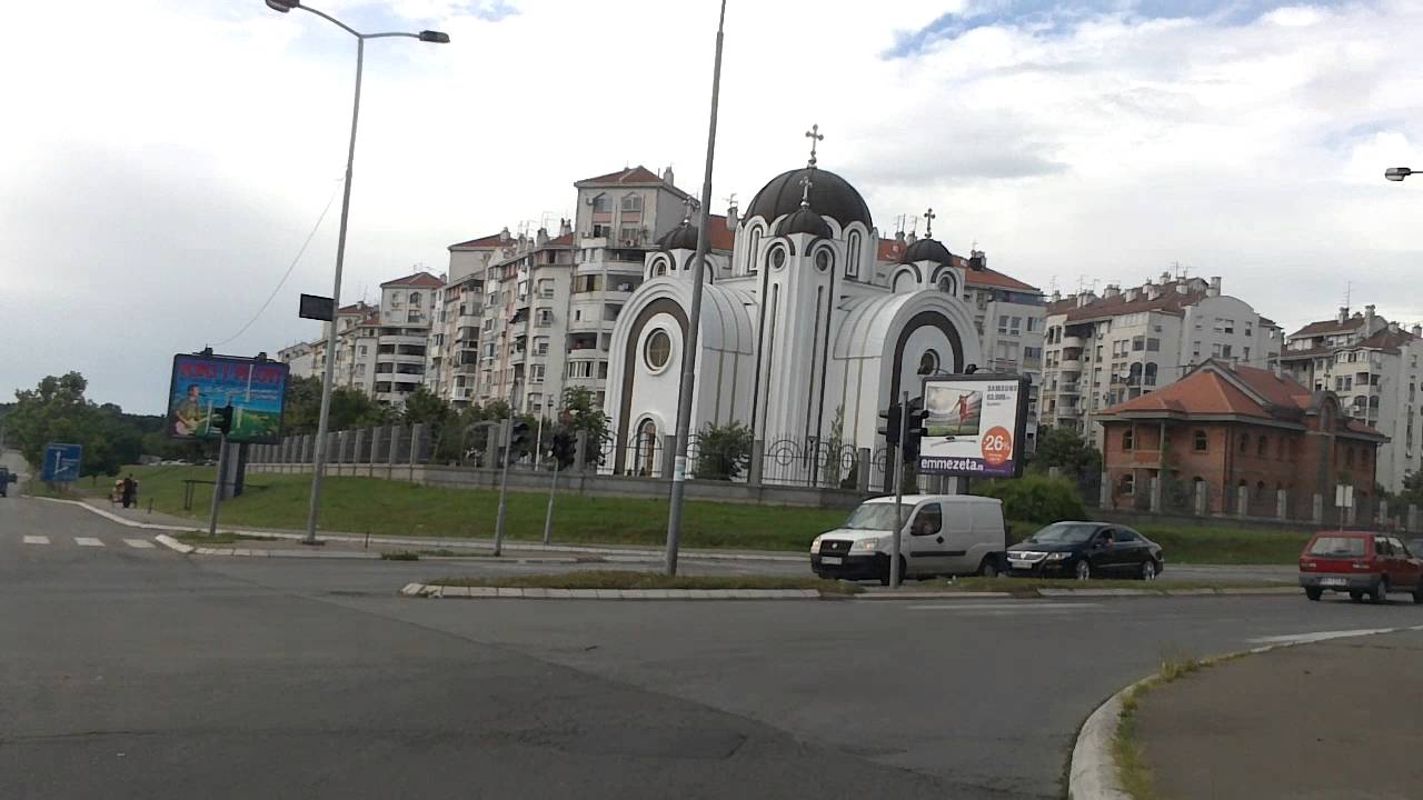 Driving through Belgrade: Cerak - Novi Beograd (Merkator), Saturday ...