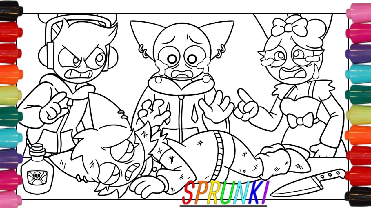 INCREDIBOX SPRUNKI New Coloring Pages-The Sad Story Of WENDA/Ncs music ...