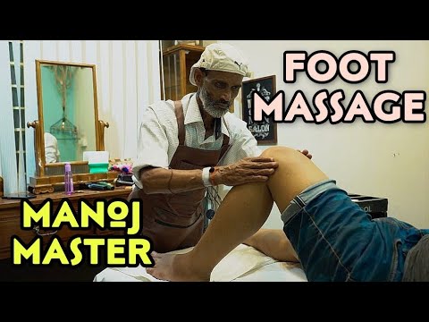 BEST-EVER FOOT 👣 FOOT MASSAGE BY INDIAN BARBER MANOJ-MASTER 😴ASMR ...