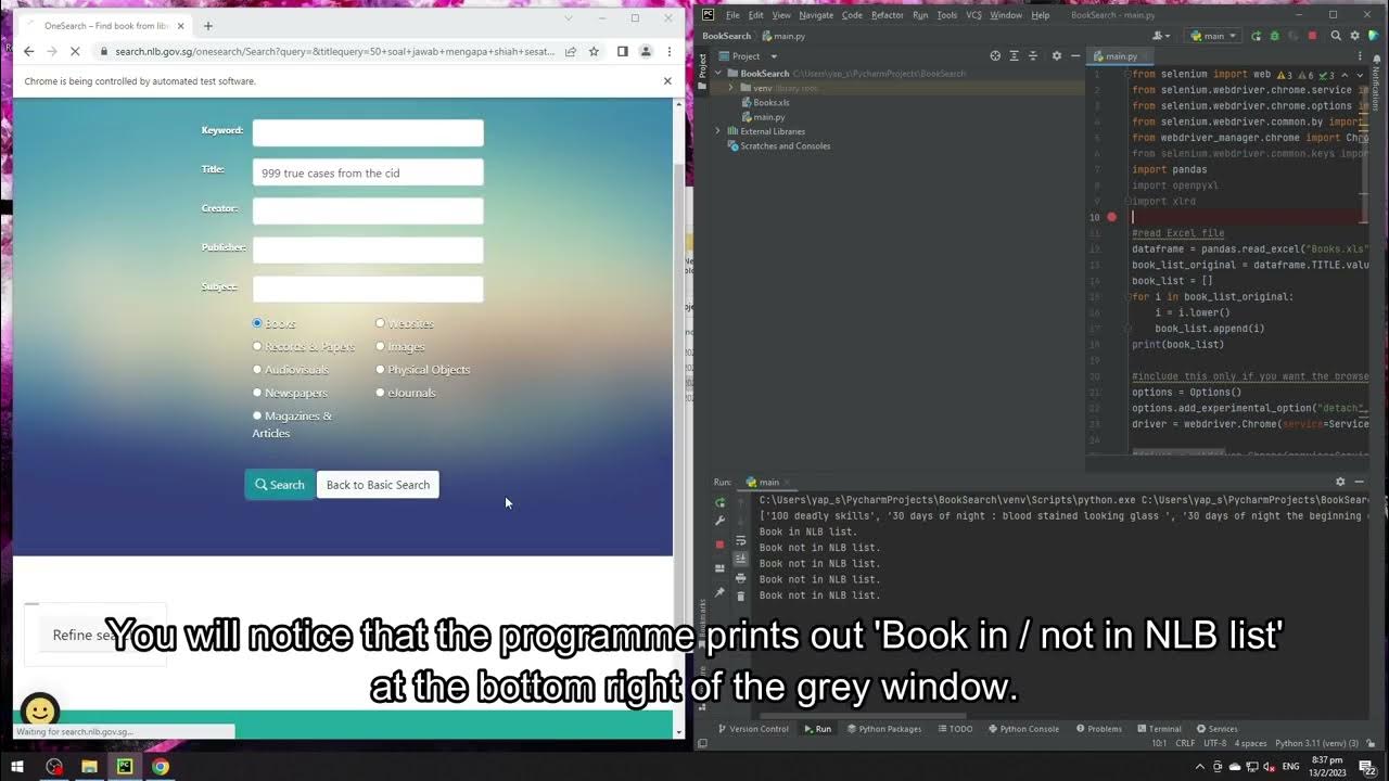 Automated Book Search Using Python - YouTube