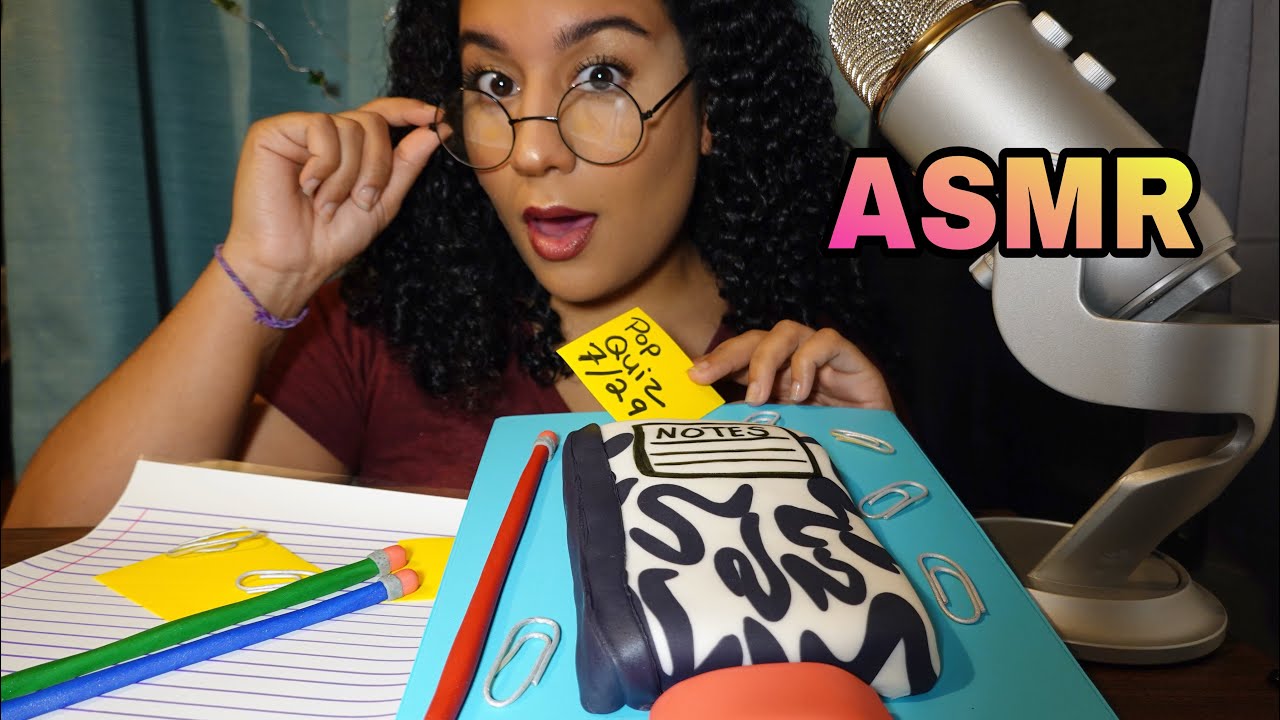 ASMR EDIBLE SCHOOL SUPPLIES MUKBANG FT EDIBLE PAPERCLIPS (eating sounds ...