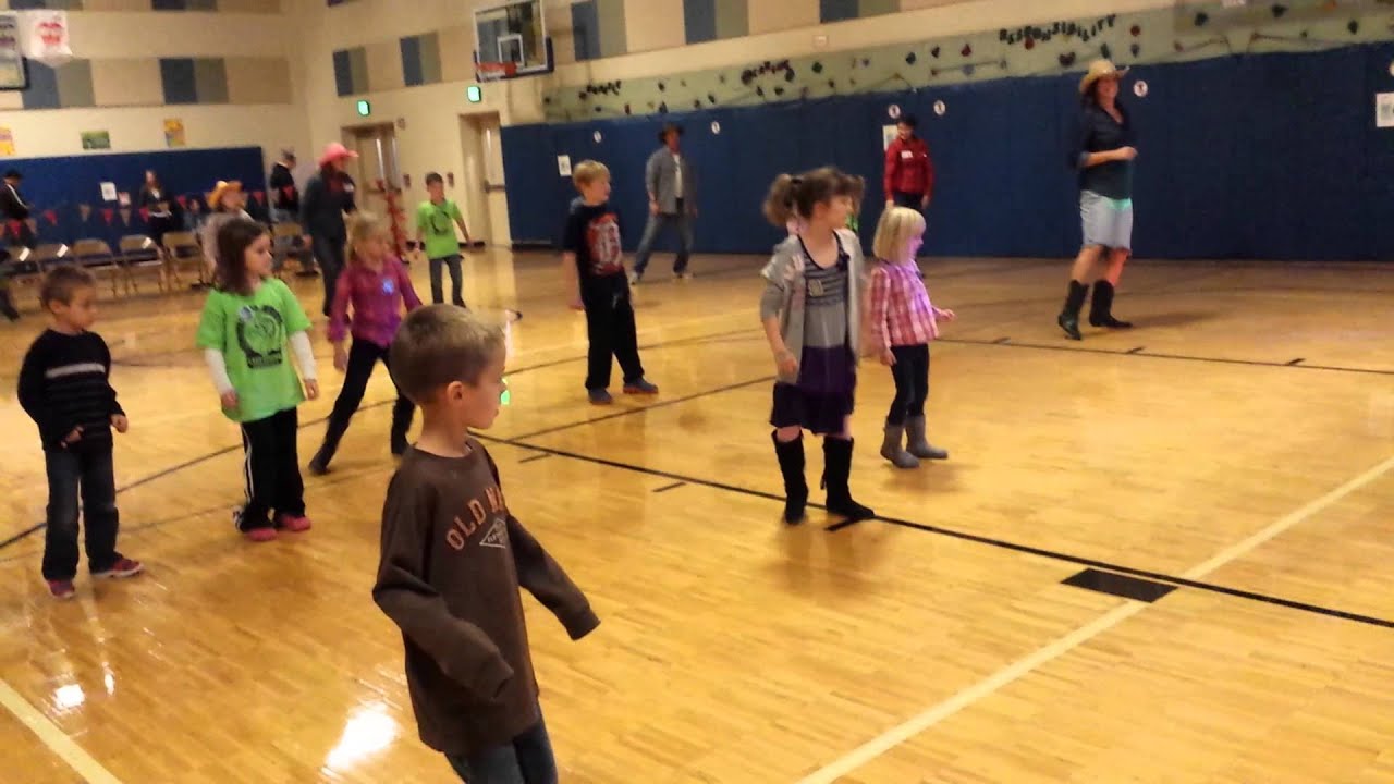Line dancing, Natalie and kindergarten teacher - YouTube