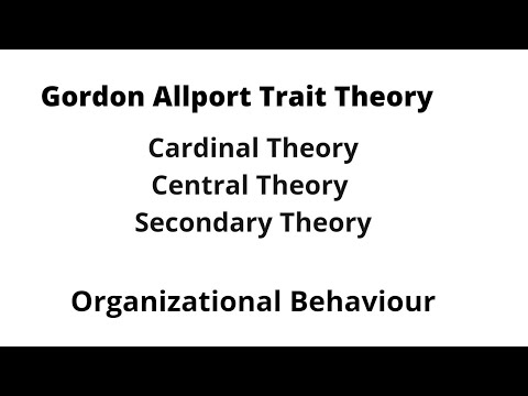 Gordan Allport trait theory of personality - YouTube