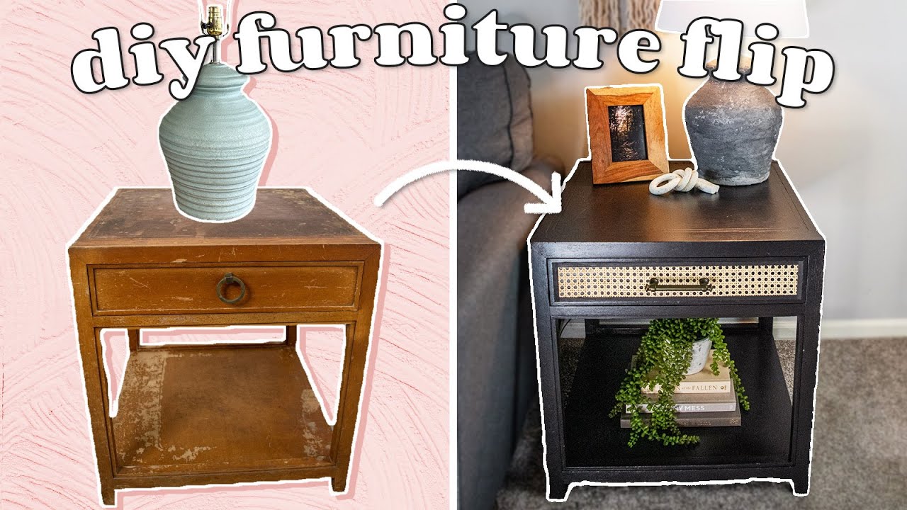 I gave this THRIFTED END TABLE a complete TRANSFORMATION! (+ Concrete ...