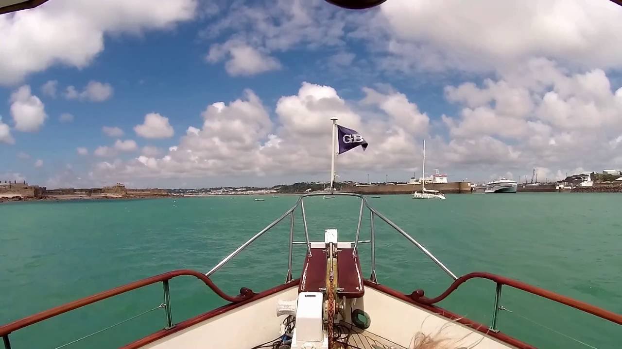 Grand Banks ~ Passage from Carteret Jersey ~ Slightly Choppy Sea - YouTube