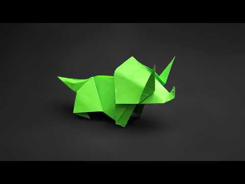 Origami Dinosaur: Triceratops - How to Fold