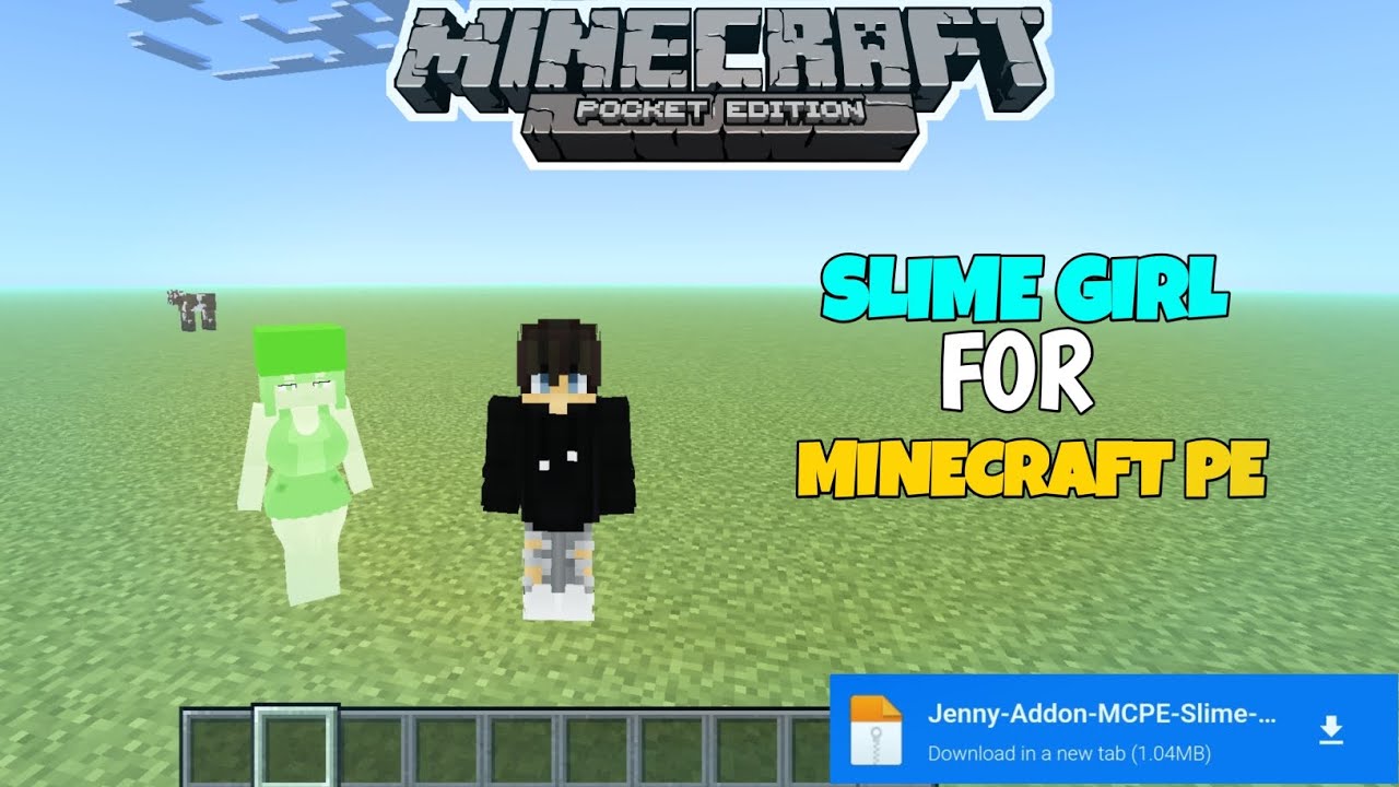 Slime Girl Mod For Minecraft pocket edition || Jenny mod in Minecraft ...