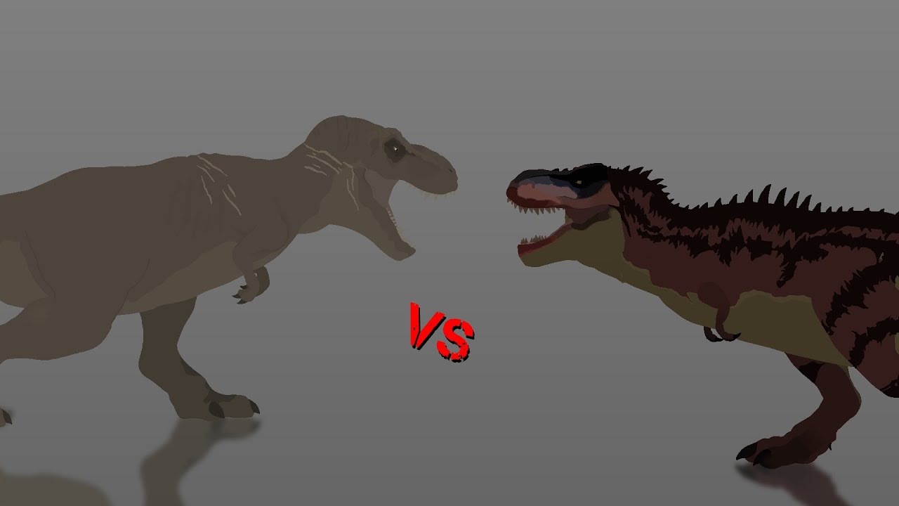 T.rex Rexy JW VS Tarbosaurus JWCCHA | Stick Nodes Animation | JEFF ...