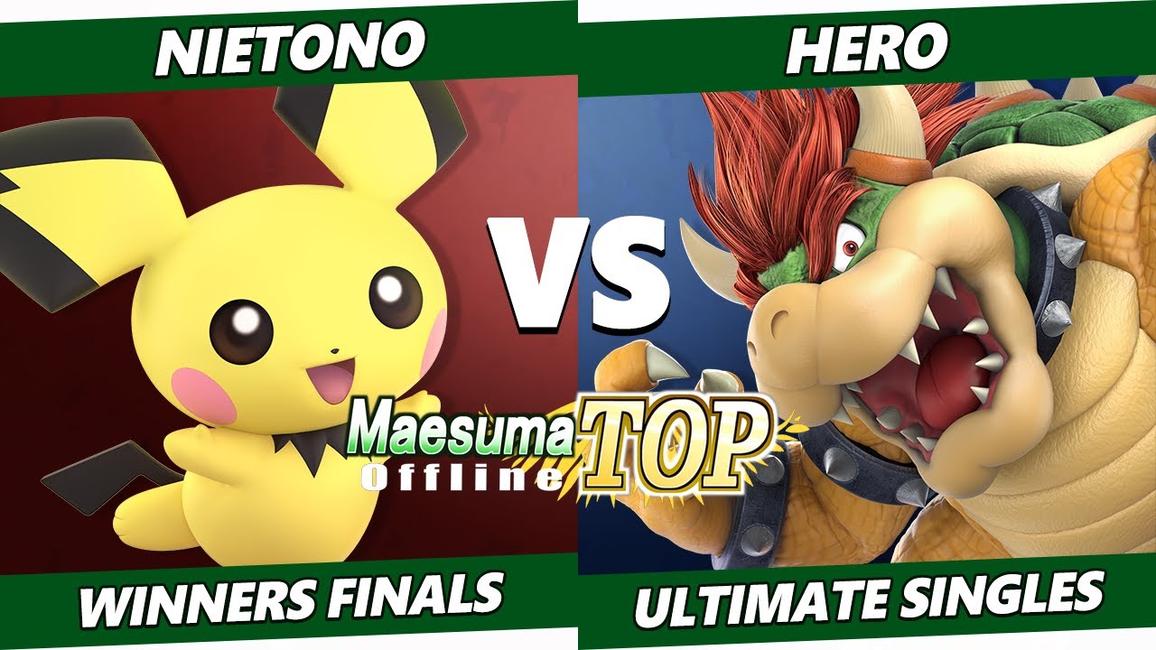 MaesumaTOP#8 Winners Finals - Nietono (Pichu) Vs. Hero (Bowser) SSBU ...