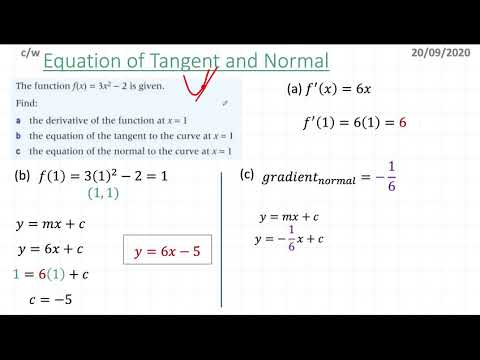 Equation of Tangent and Normal - YouTube