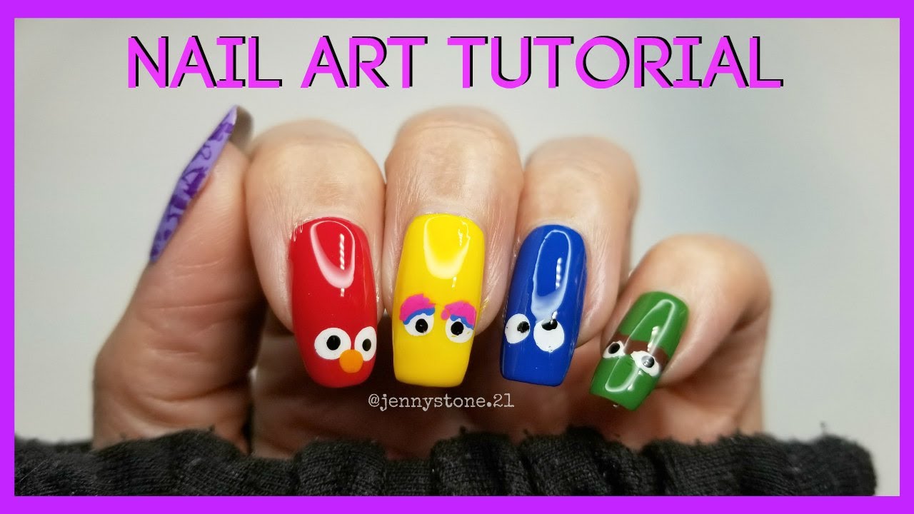 Elmo Nail Art