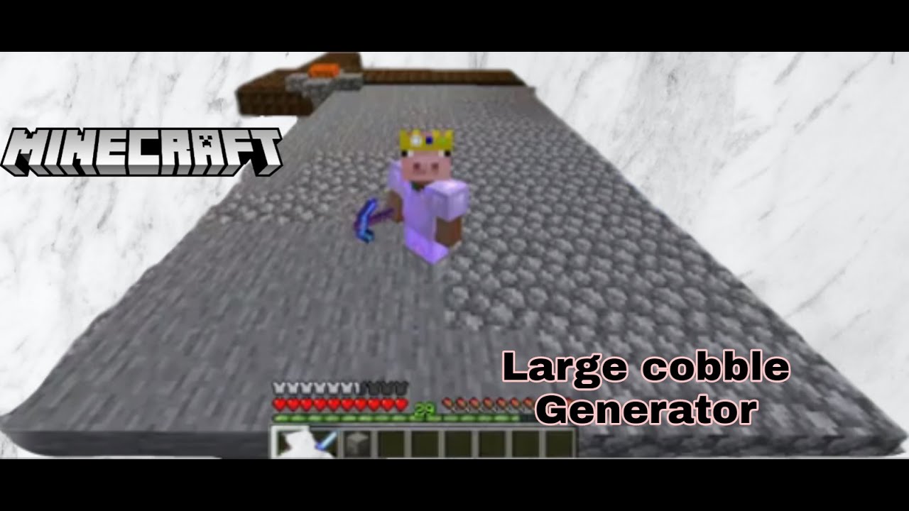 How to make Large cobble generator | herobrine.org | mimecraft - YouTube