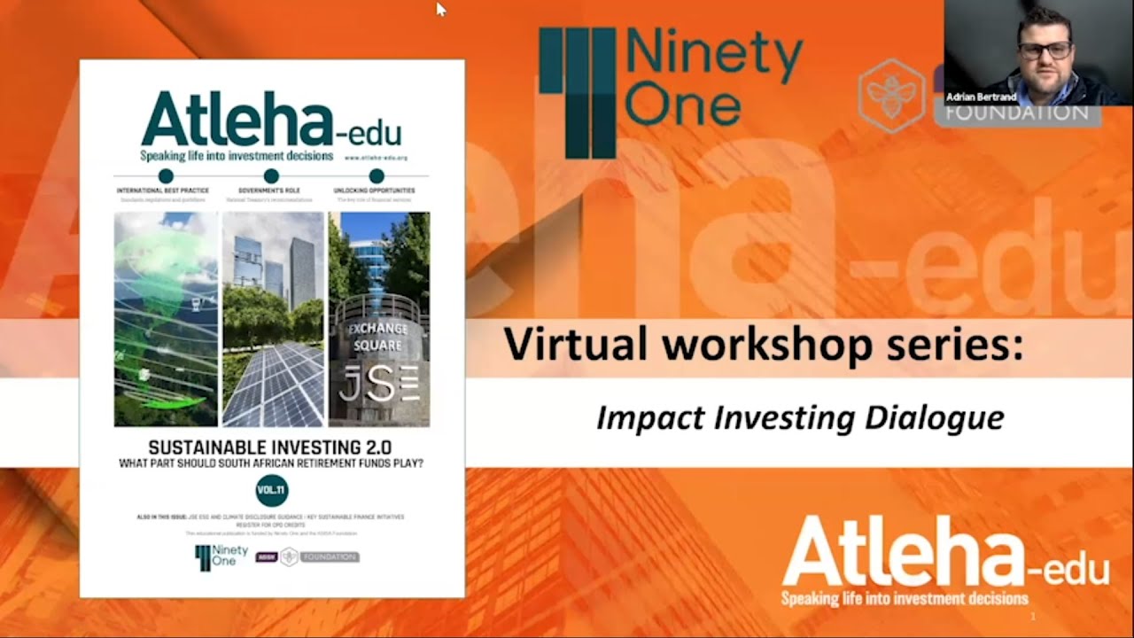 Atleha-edu dialogues: Impact investing (24 May 2022) - YouTube