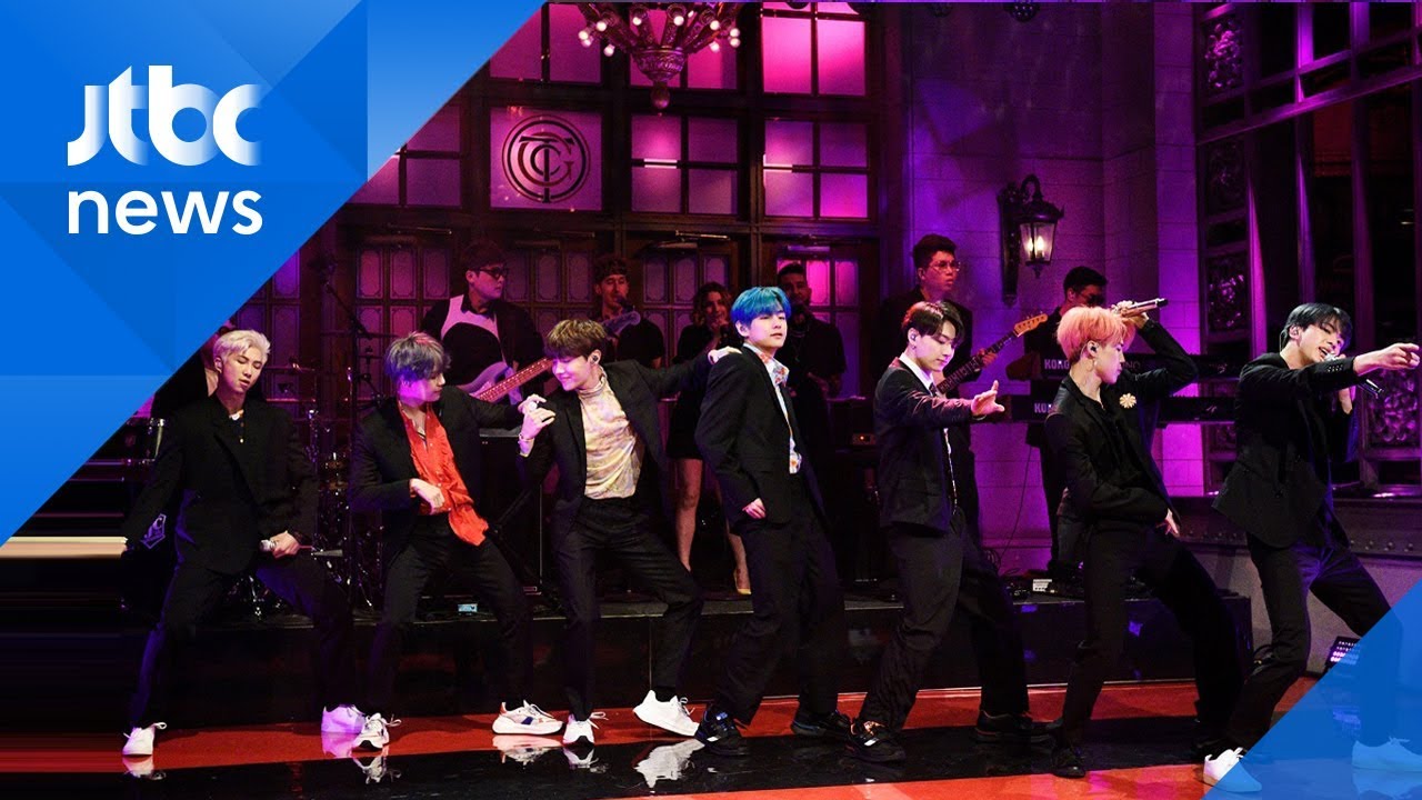 엠마 스톤 소개에 열광…BTS, 미 SNL 컴백 무대 현장 - YouTube