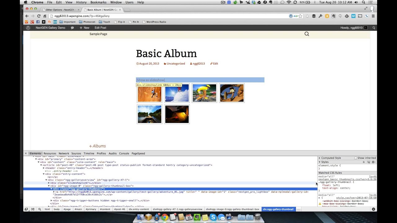 Custom CSS in NextGEN Gallery - YouTube
