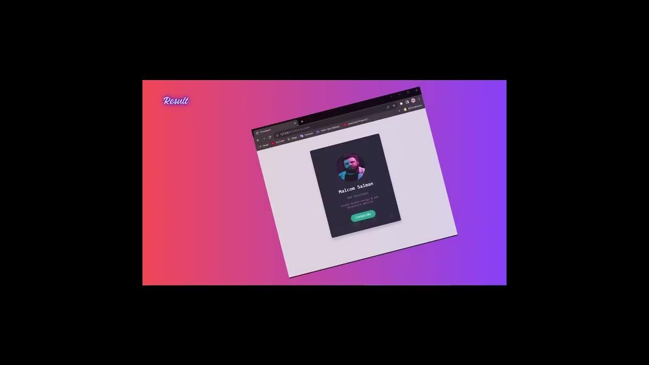 how to make a profile Card Using HTML CSS #css #webcode #webdesign ...