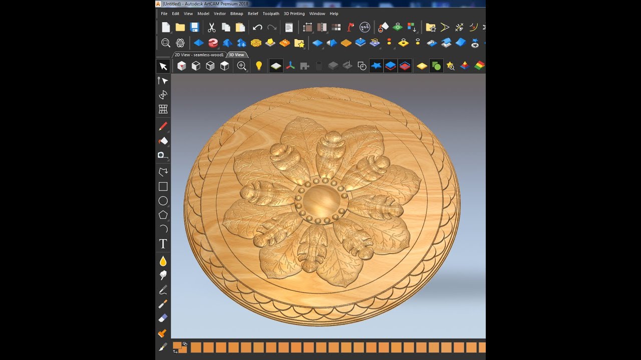 ArtCAM tutorial-Rosette flower decor,how to make it-By ArtCam zone ...
