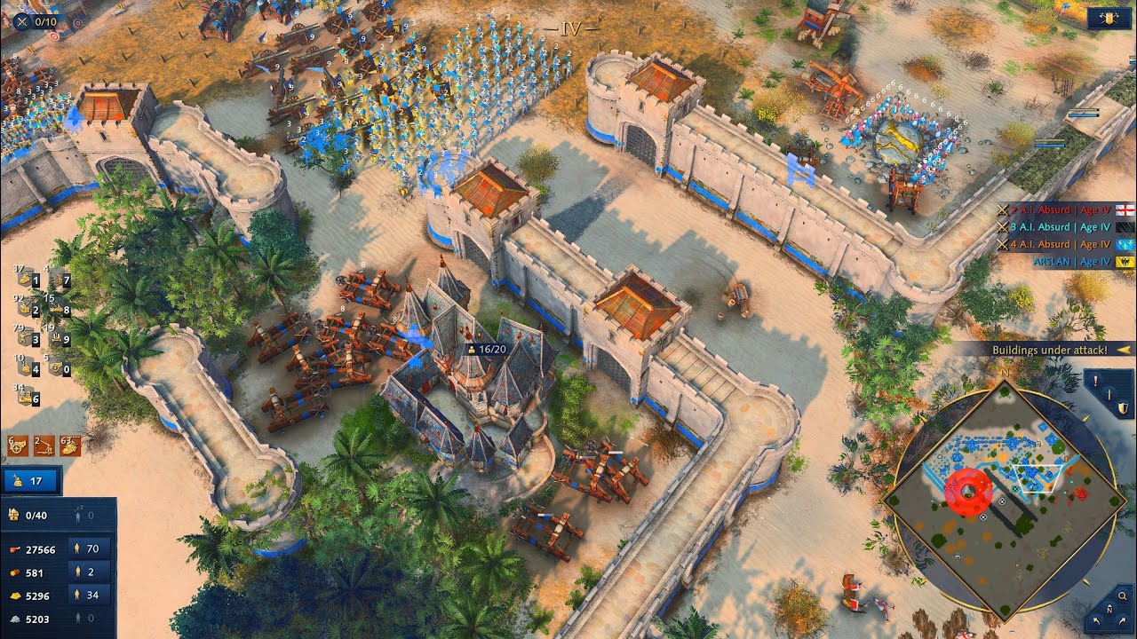 Age Of Empires 4 | HRE Mighty Fortress! Holding Off Endless Attacks - YouTube