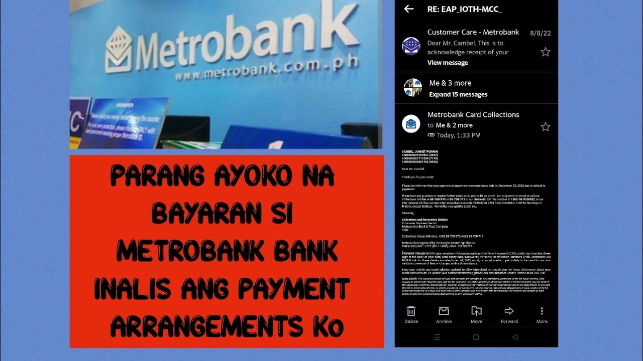 CREDIT CARD UTANG KO AYOKO NA BAYARAN SI METROBANK SOBRA VOID PAYMENT ...