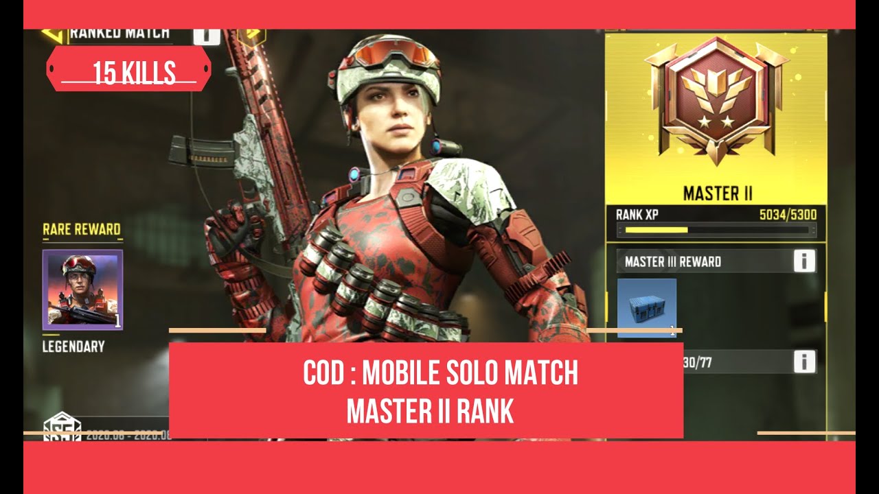 COD : MOBILE SOLO MATCH MASTER II RANK - YouTube