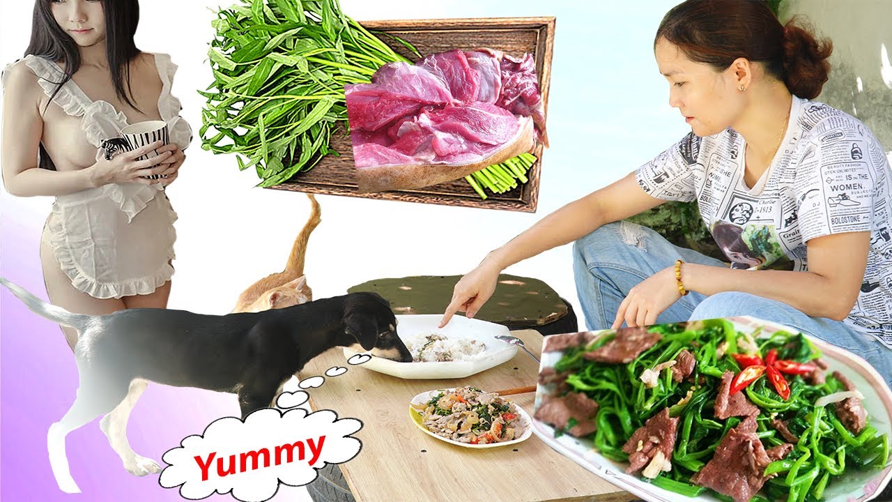 Yumi daily life, fried veal with this vegetables is delicious, Eat With ...