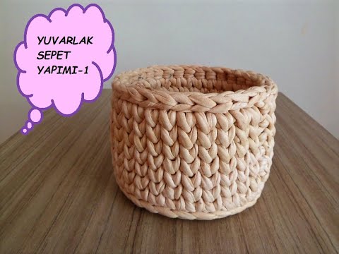 PENYE İP İLE YUVARLAK SEPET YAPIMI-1 (TABAN)