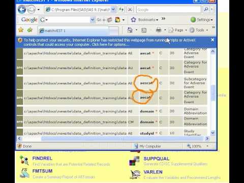 CDISC Builder Tutorial: Match Similar Variable Names and Labels - YouTube