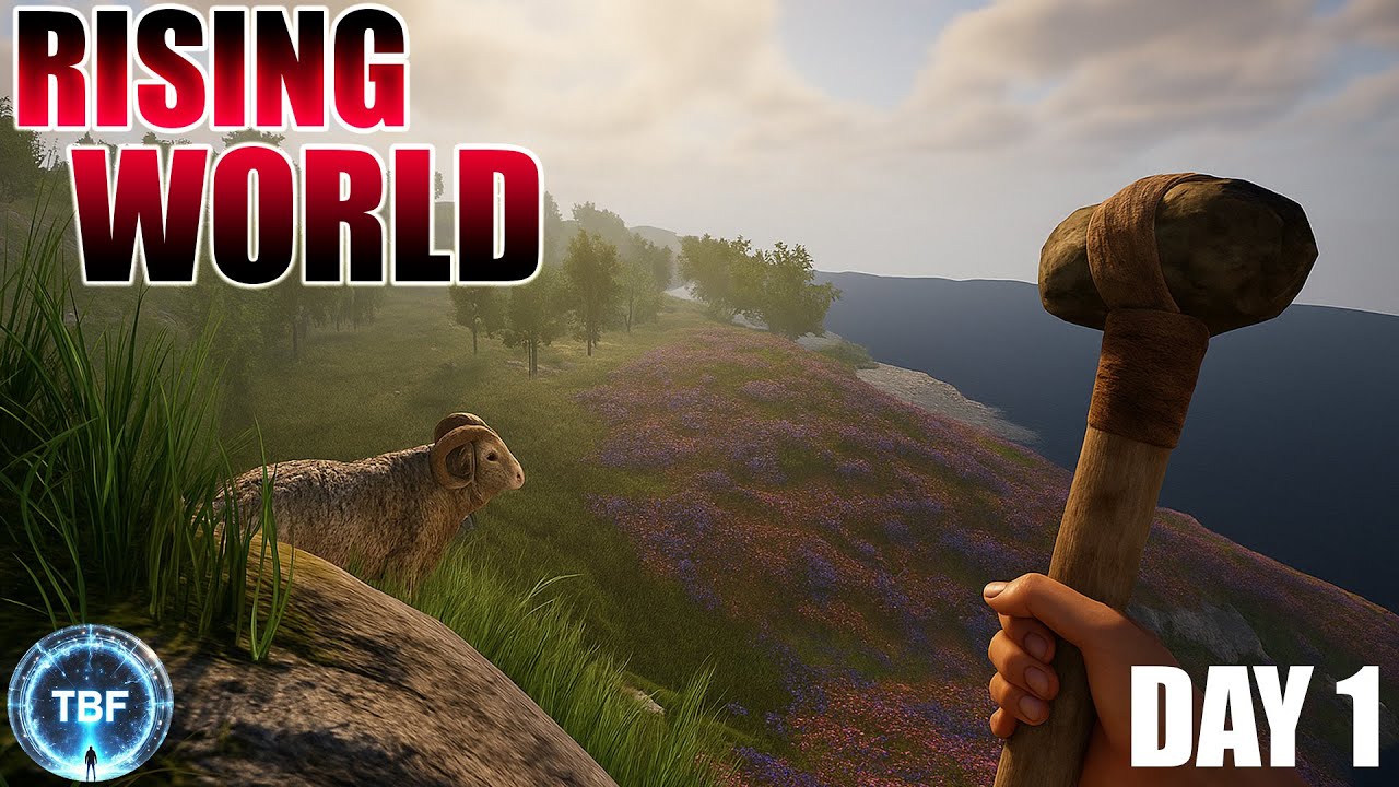 Surviving Day 1 in this 2014 Survival Game! Rising World E01 - YouTube