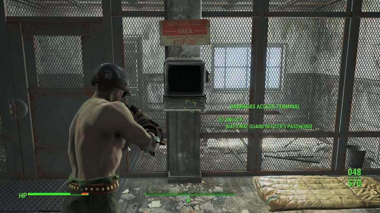 National Guard Officer's Password Location, Fallout 4 - YouTube