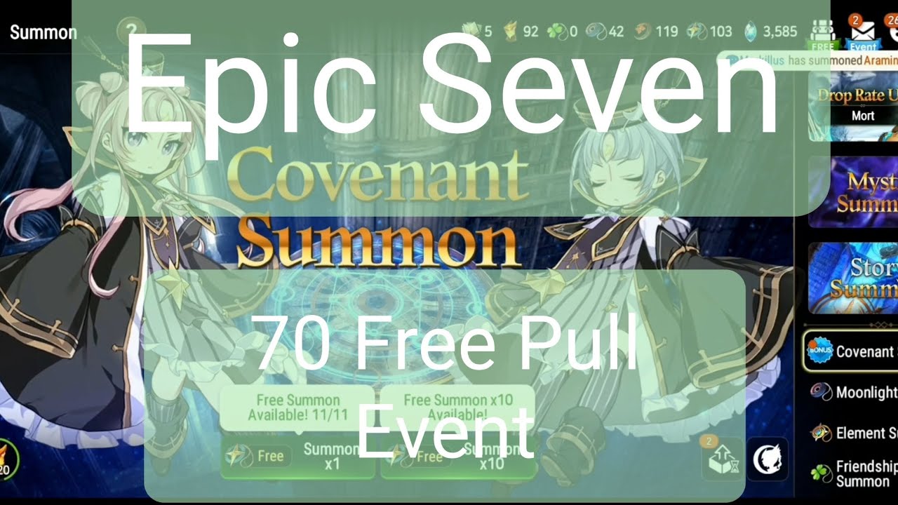 Epic Seven 70 Free Summon Session - YouTube
