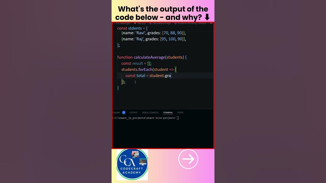 JS Challenges - 4 | What's the output of the code below - and why? ⬇️ | JavaScript forEach ...