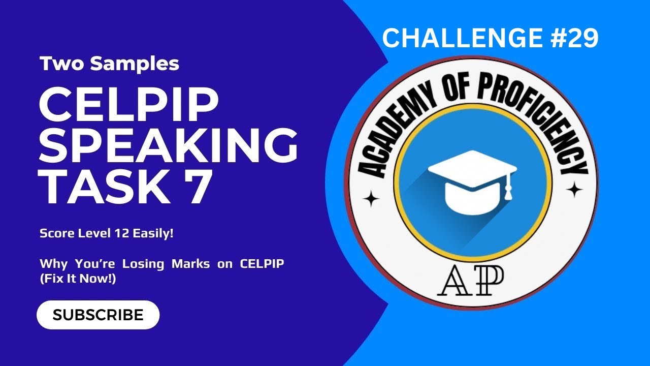 CELPIP Speaking Task 7 | Level 12 Answers | High-Scoring Responses ...
